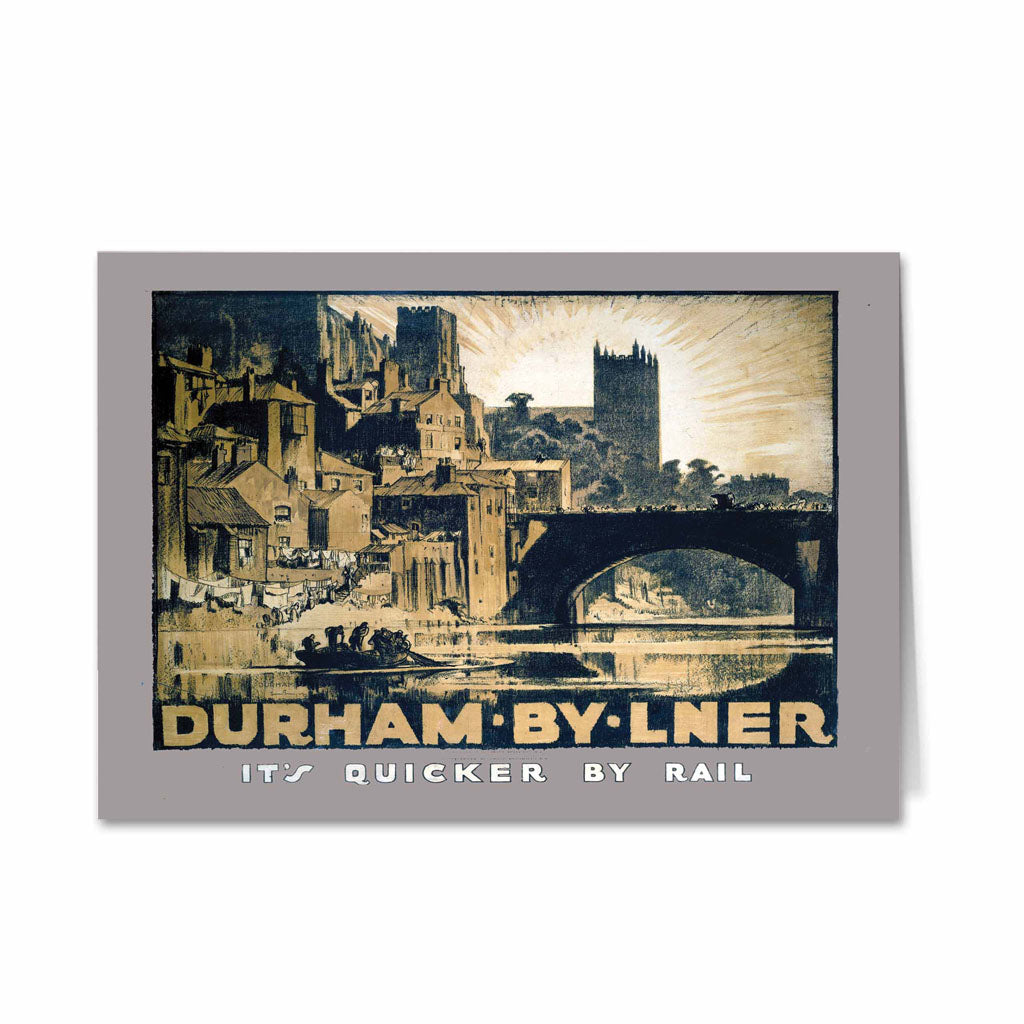 Durham by LNER Greeting Card – Railway Posters