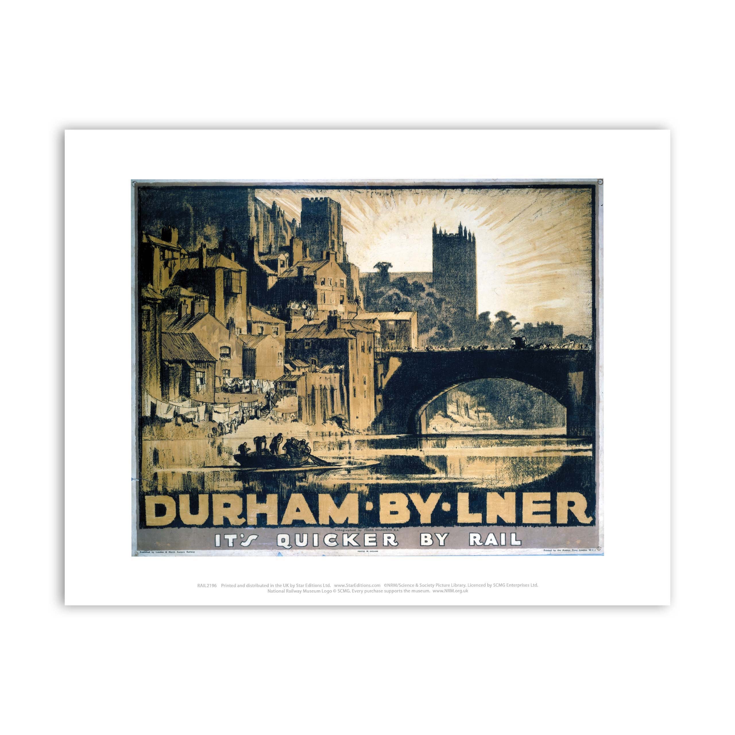 Durham by LNER Art Print – Railway Posters