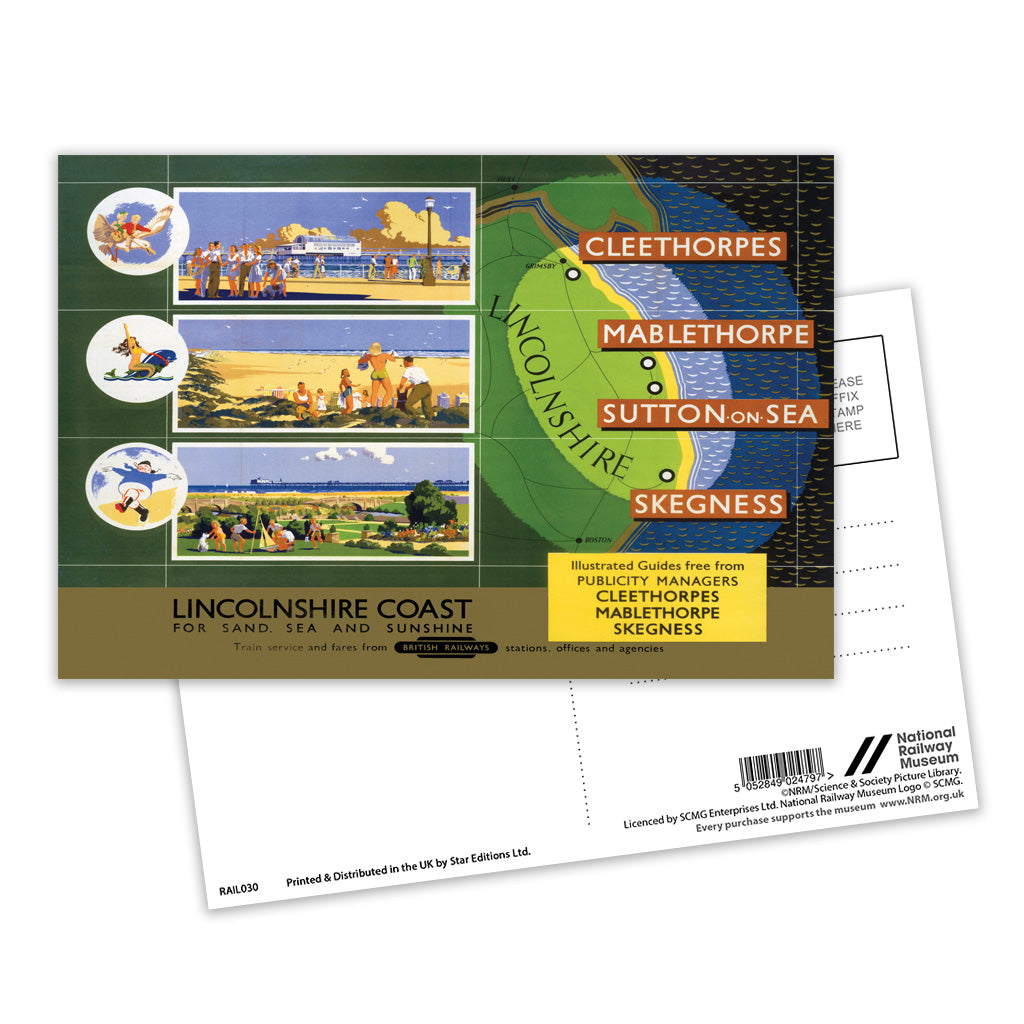 Lincolnshire Coast - Cleethorpes, Mablethorpe, Skegness Postcard Pack ...