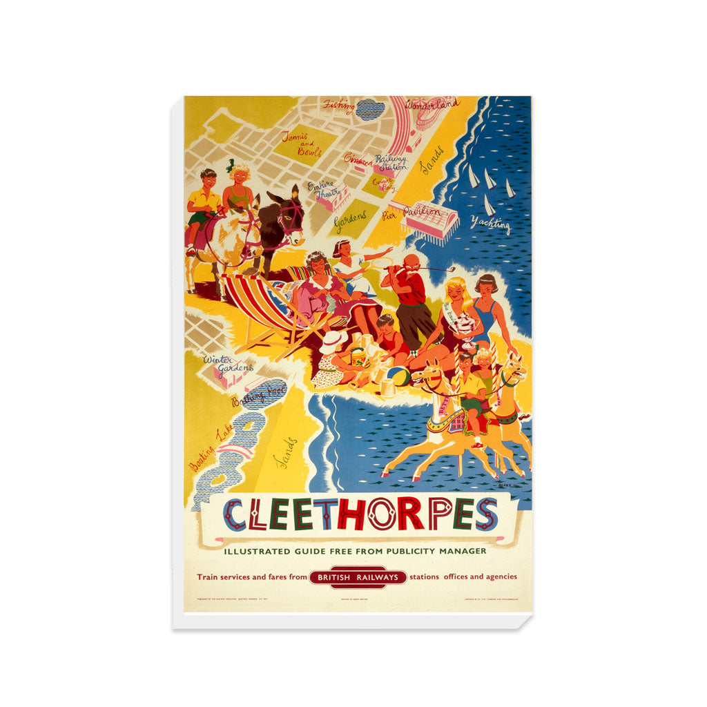 Cleethorpes Illustrated - It's Quicker By Rail - Canvas – Railway Posters
