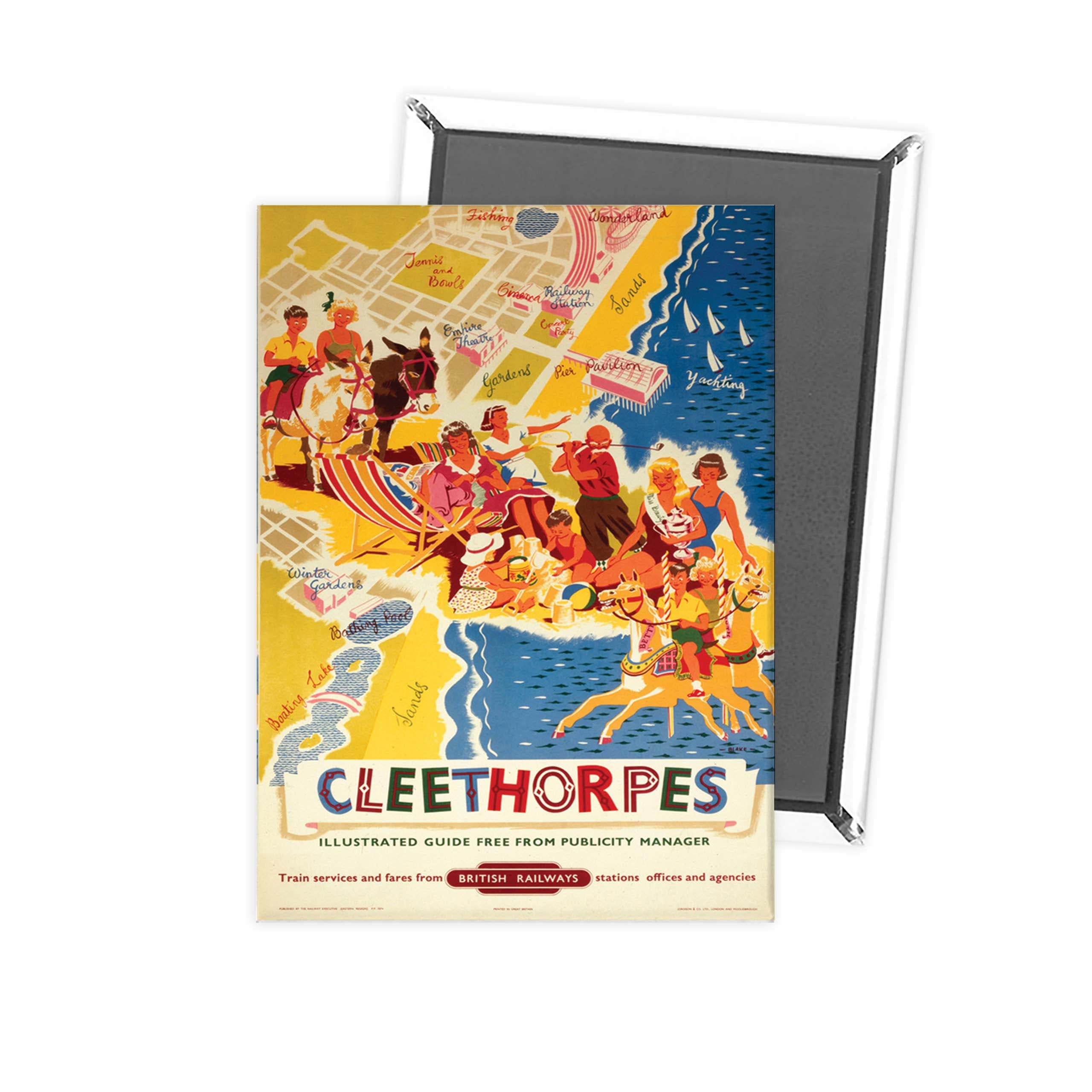 Cleethorpes Illustrated - It's Quicker By Rail Magnet – Railway Posters