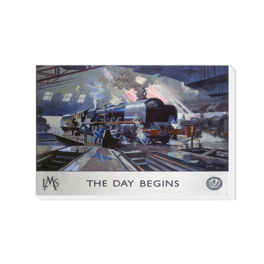 The Day Begins LMS Engine - Canvas – Railway Posters