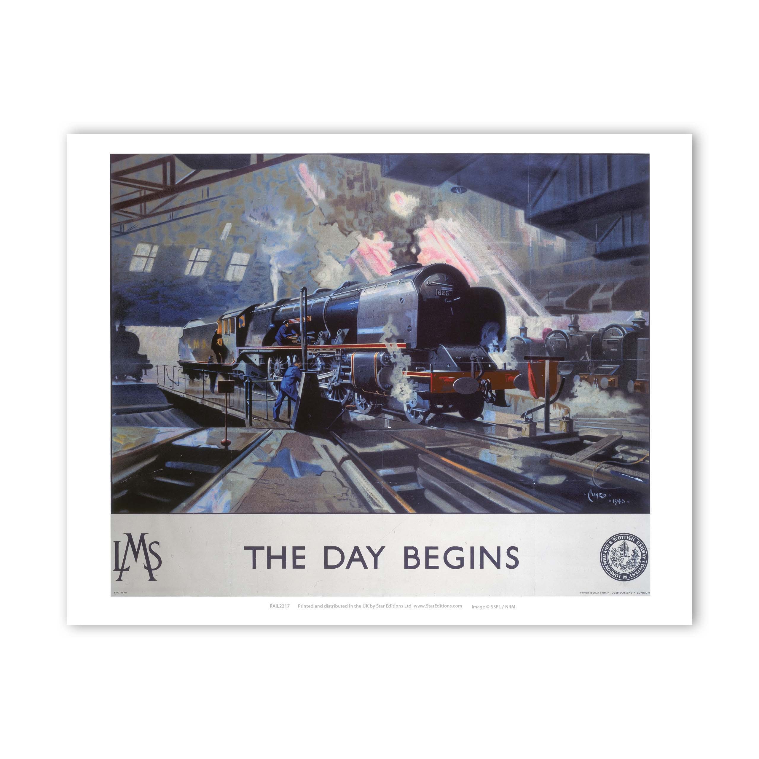 The Day Begins LMS Engine Art Print – Railway Posters