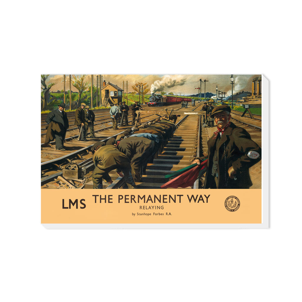 The Permanent Way - Relaying LMS - Canvas – Railway Posters