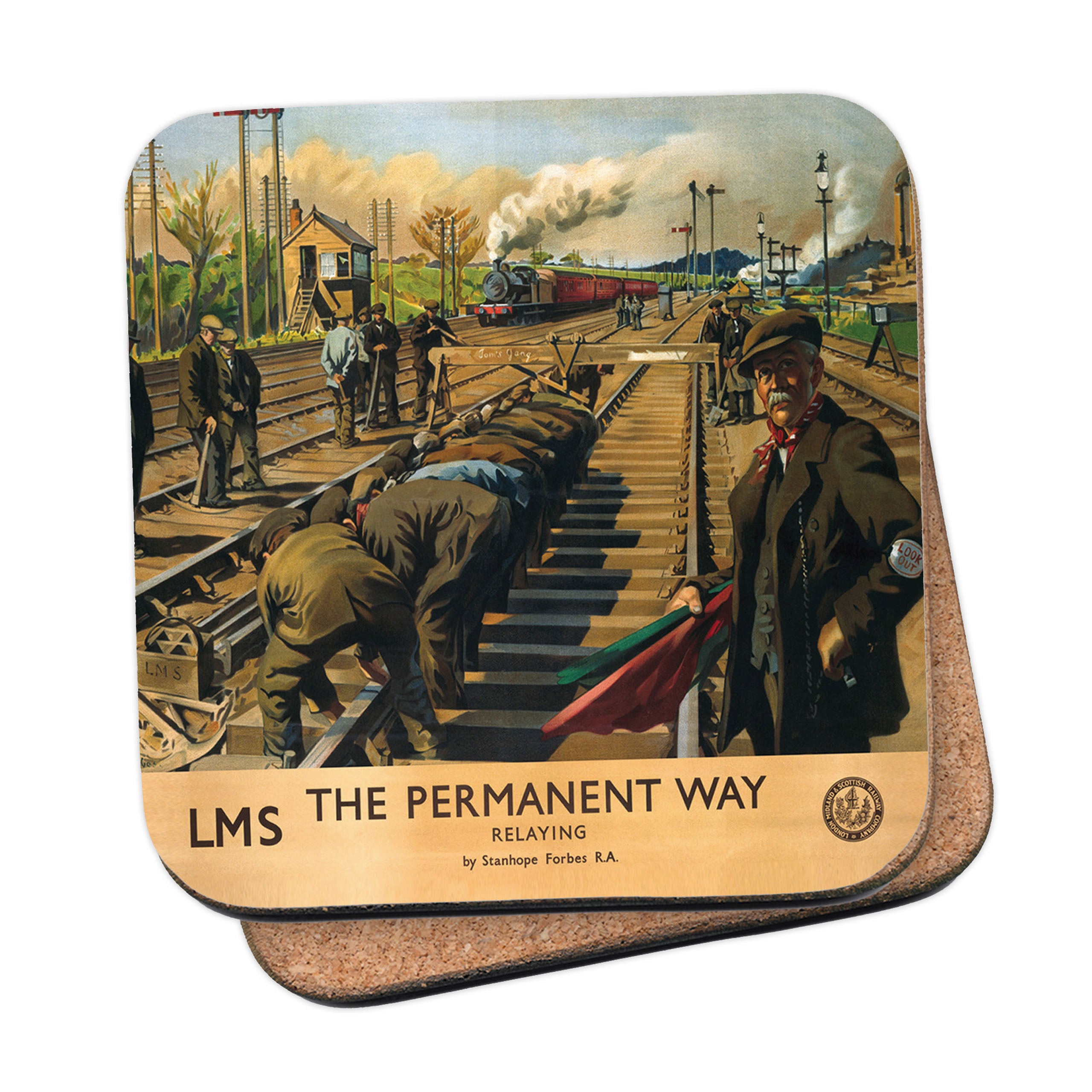 The Permanent Way - Relaying LMS Coaster – Railway Posters
