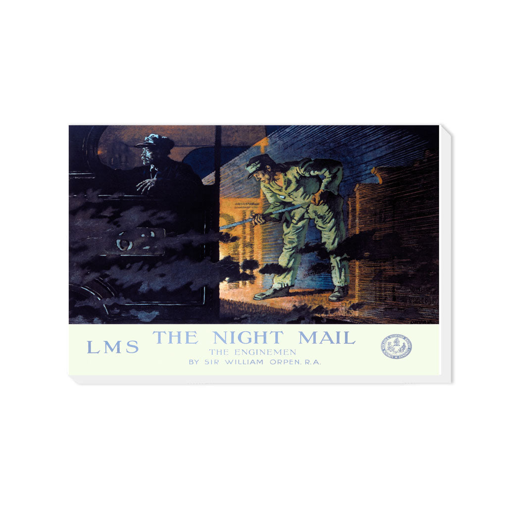 The Night Mail - The Enginemen LMS - Canvas – Railway Posters