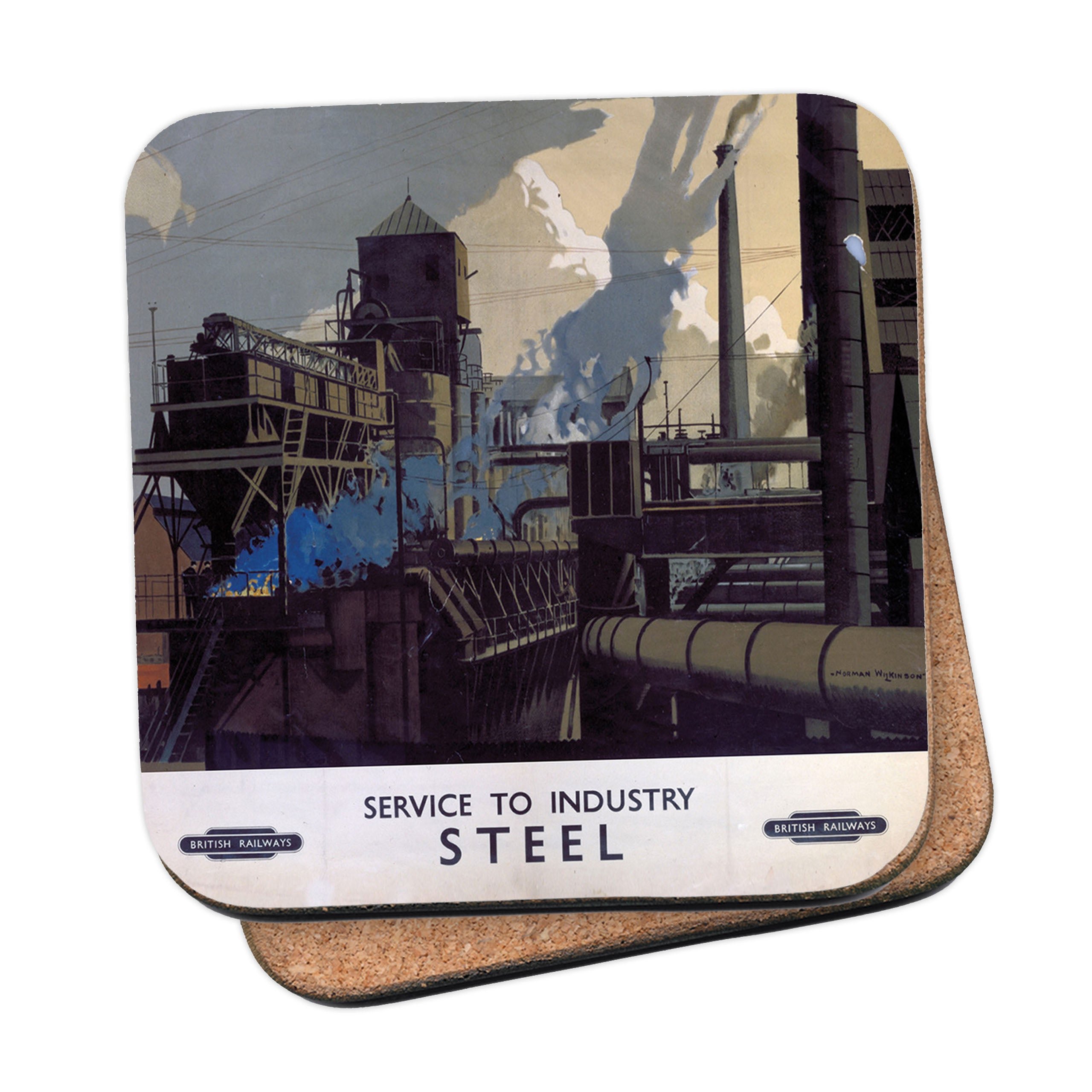 Service to Industry - Steel Coaster – Railway Posters