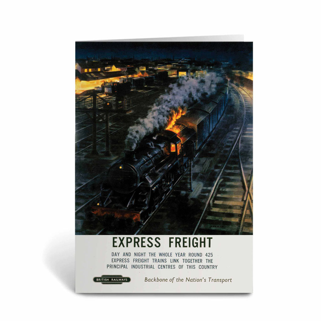 Express Freight - British Railways Greeting Card – Railway Posters