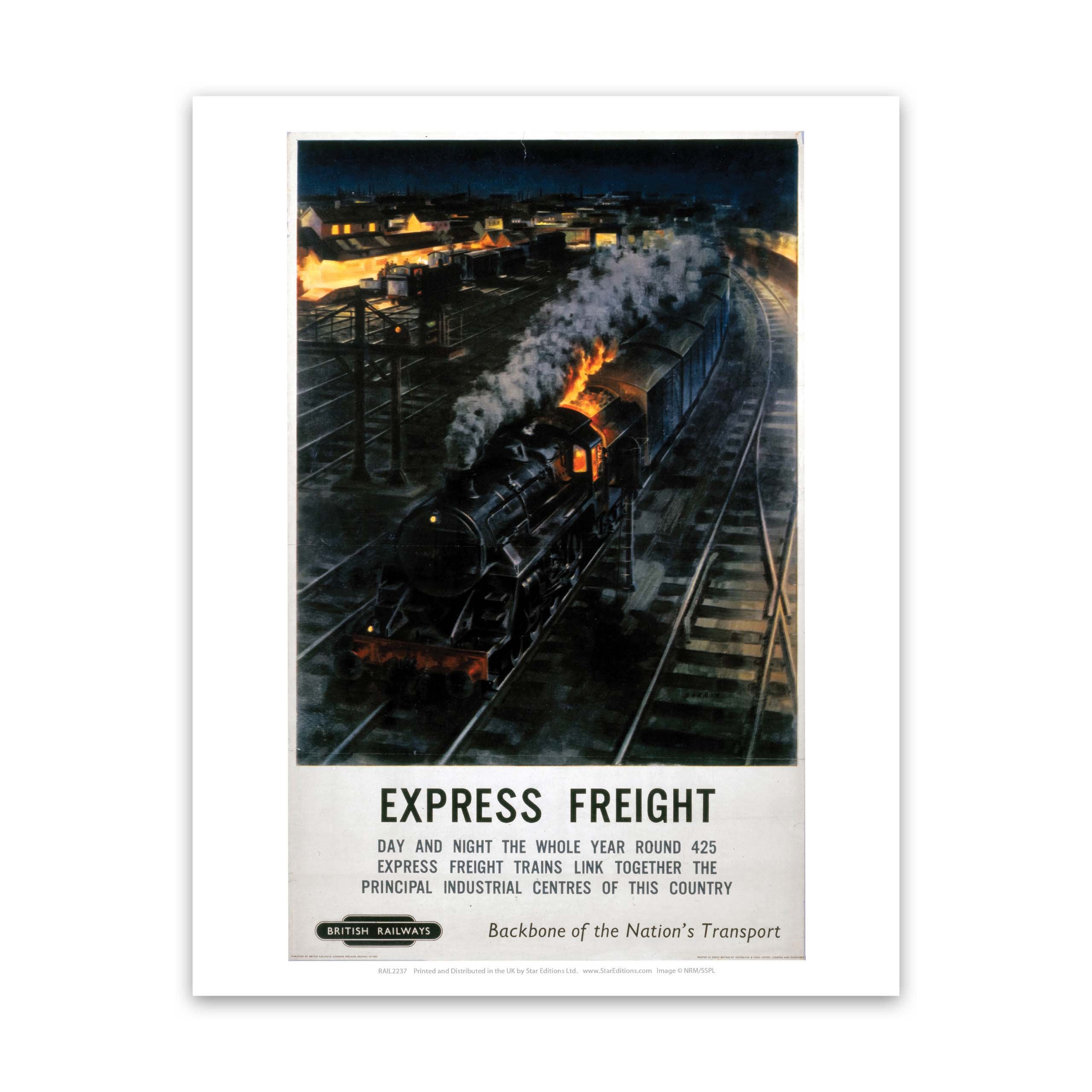 Express Freight - British Railways Art Print – Railway Posters