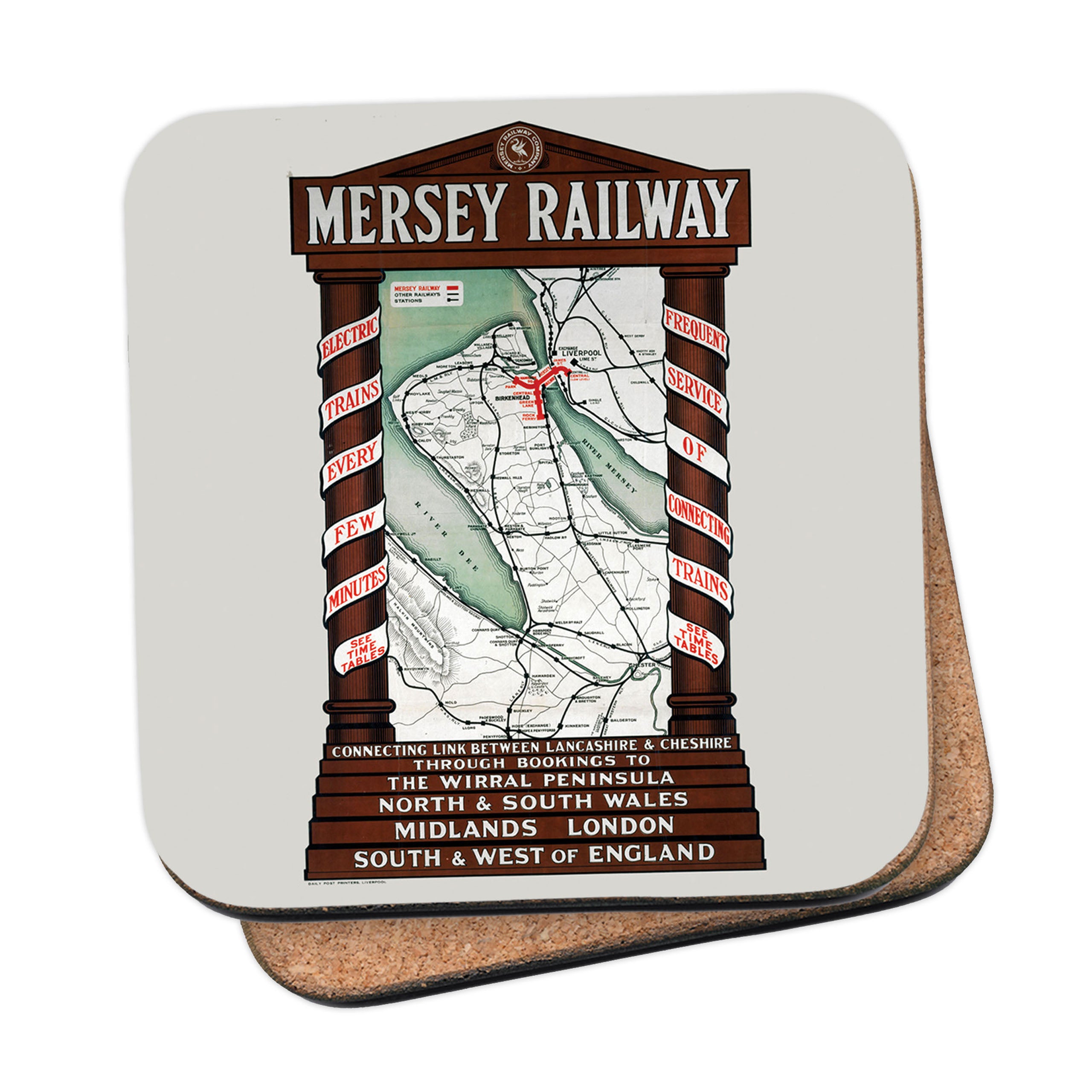 Mersey Railway The Wirral Peninsula Coaster – Railway Posters