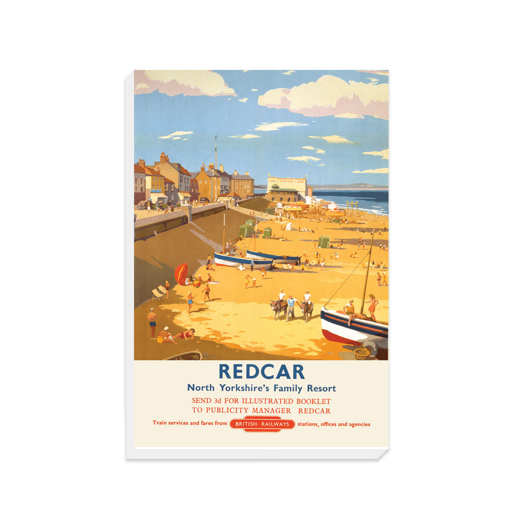 Redcar - North Yorkshire's Family Resort - Canvas – Railway Posters