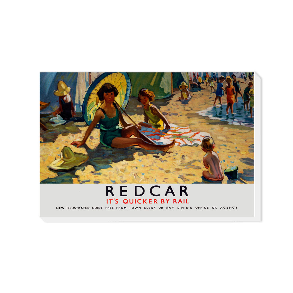 Redcar It's Quicker By Rail - Canvas – Railway Posters