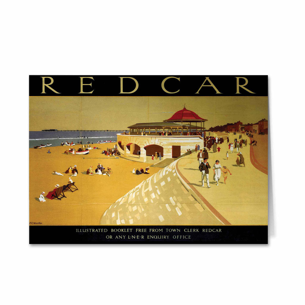 Redcar LNER Greeting Card – Railway Posters