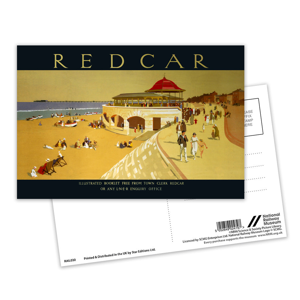 Redcar LNER Postcard Pack of 8 – Railway Posters