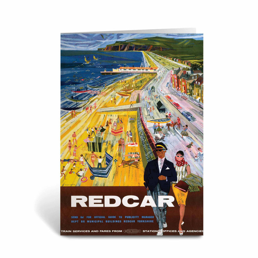 Redcar British Railways Greeting Card – Railway Posters