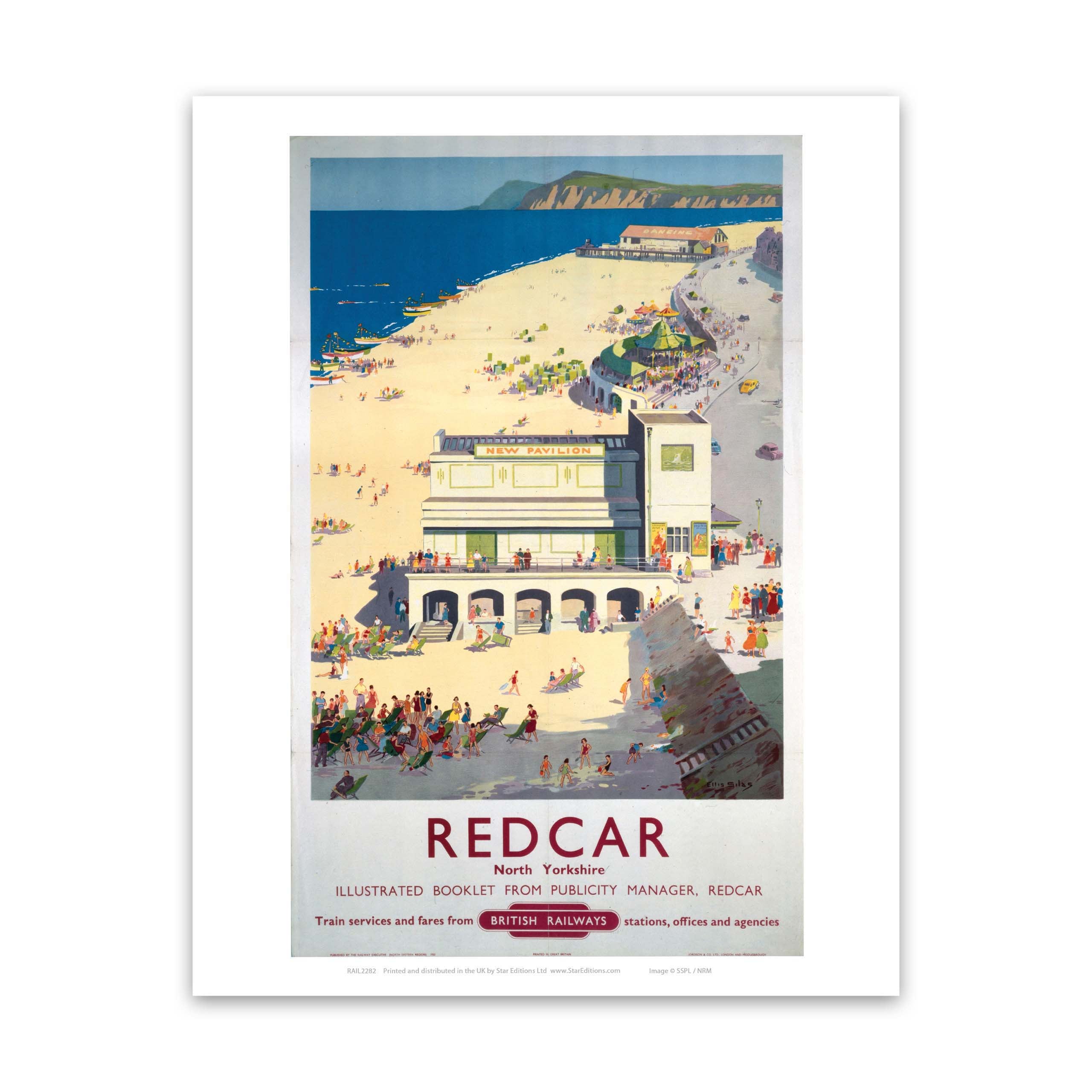 Redcar North Yorkshire Art Print – Railway Posters
