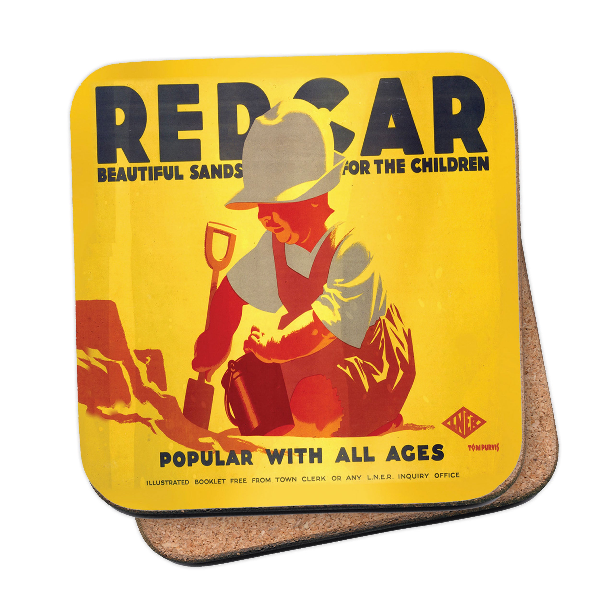 Redcar popular with all Ages Coaster – Railway Posters