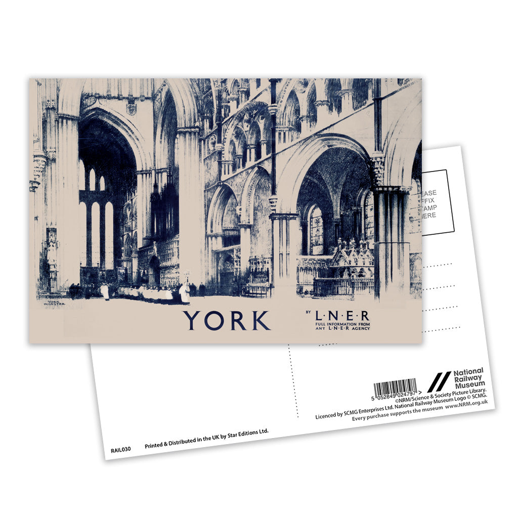 York by LNER Postcard Pack of 8 – Railway Posters
