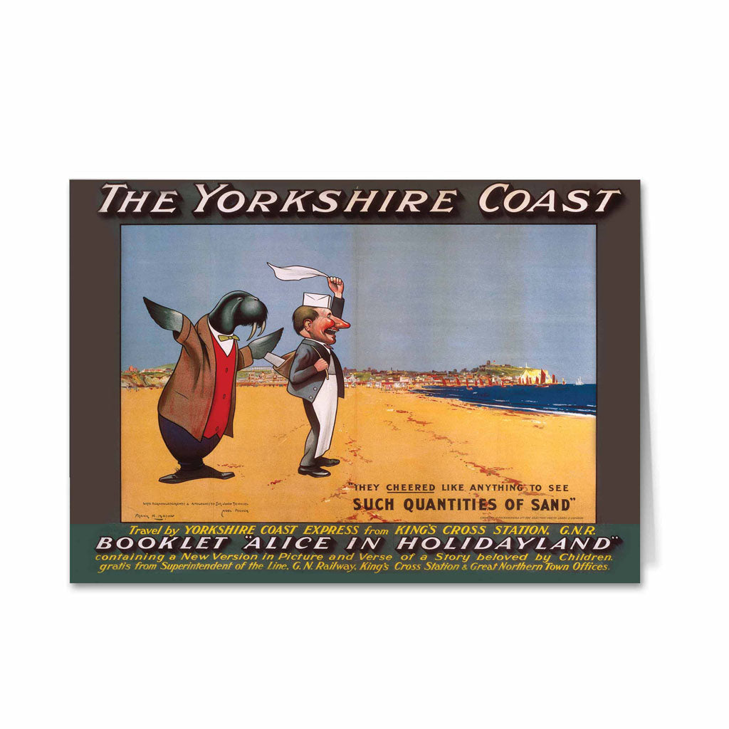 The Yorkshire Coast Greeting Card – Railway Posters