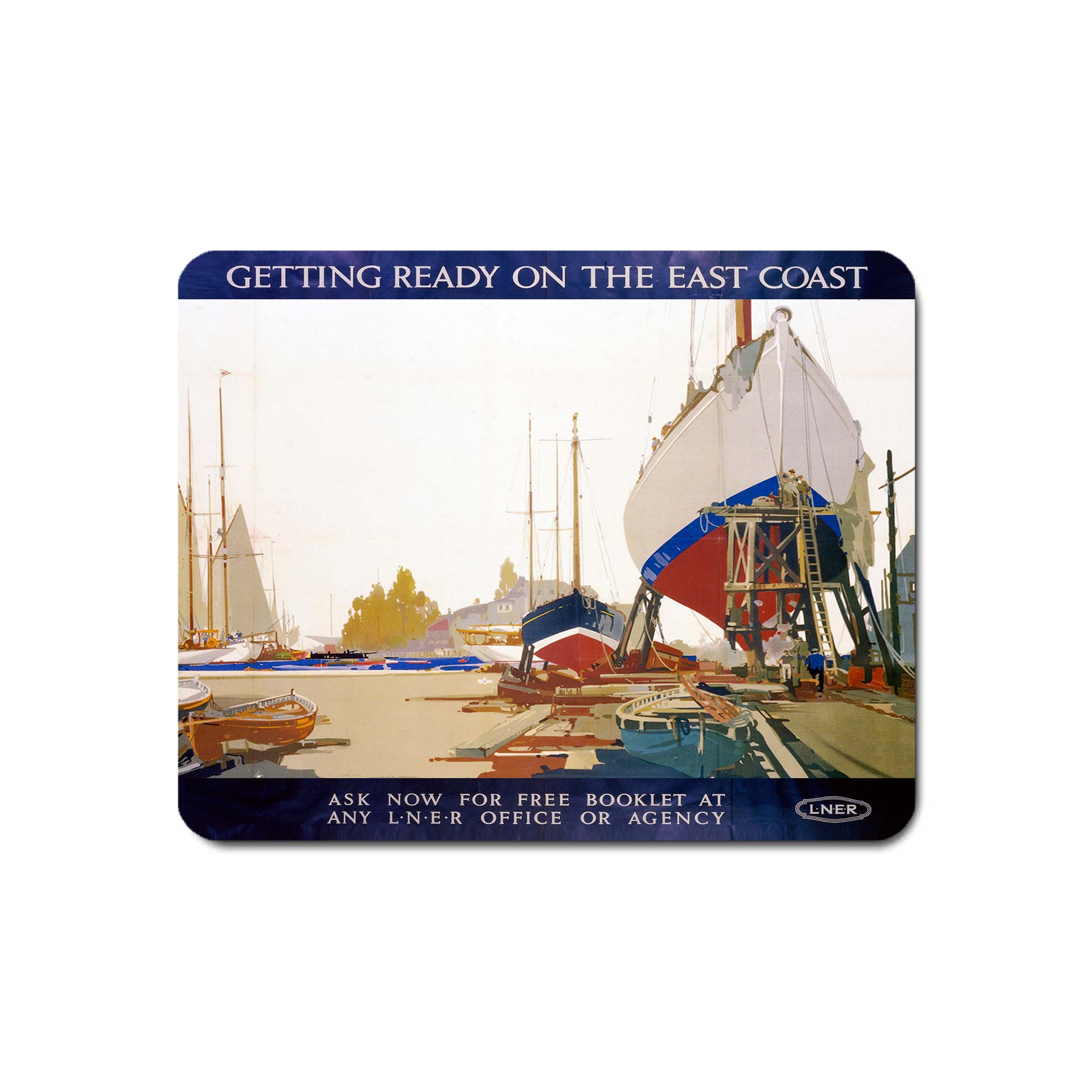 Getting Ready on the East Coast LNER - Mouse Mat – Railway Posters