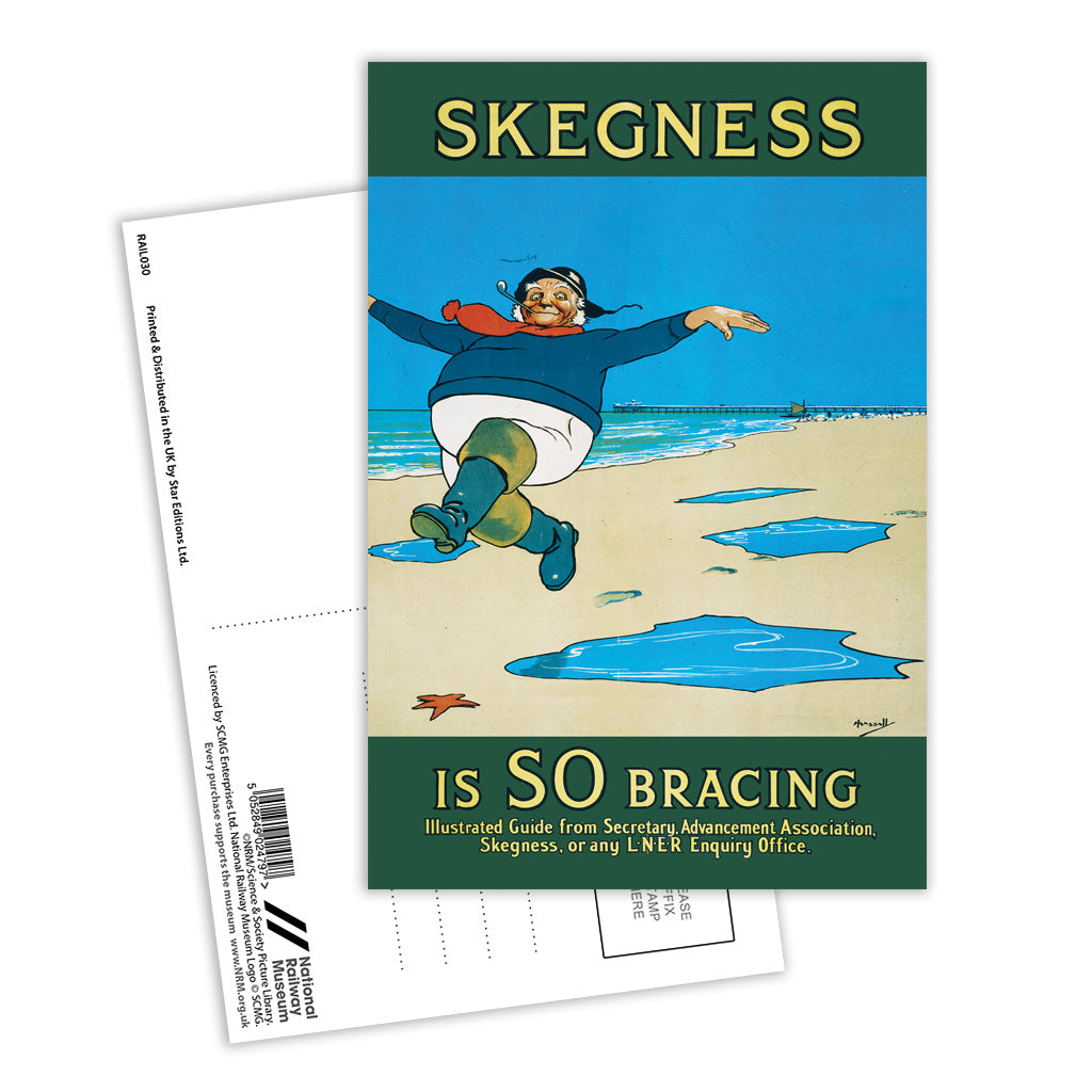 Skegness is So Bracing Postcard Pack of 8 – Railway Posters