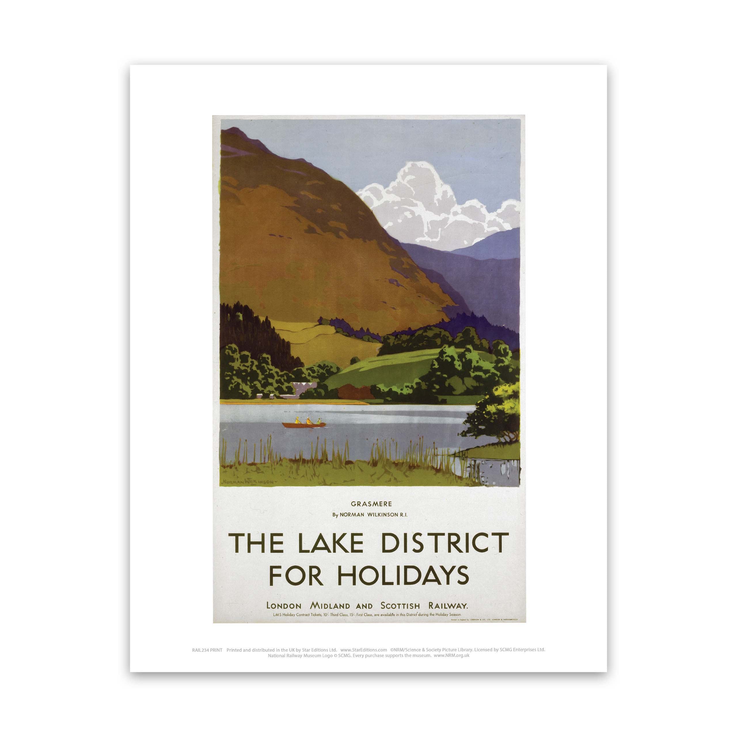 Grasmere, Lake District Art Print – Railway Posters