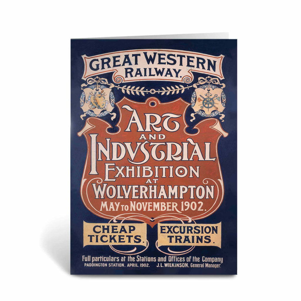 Art and Industrial Wolverhampton GWR Greeting Card – Railway Posters