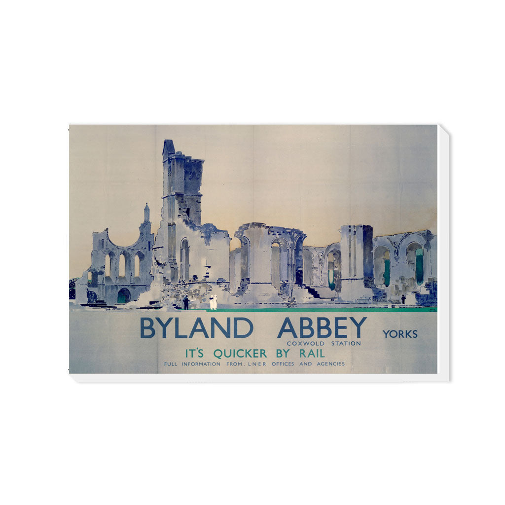 Byland Abbey Coxwold Station Yorkshire - Canvas – Railway Posters