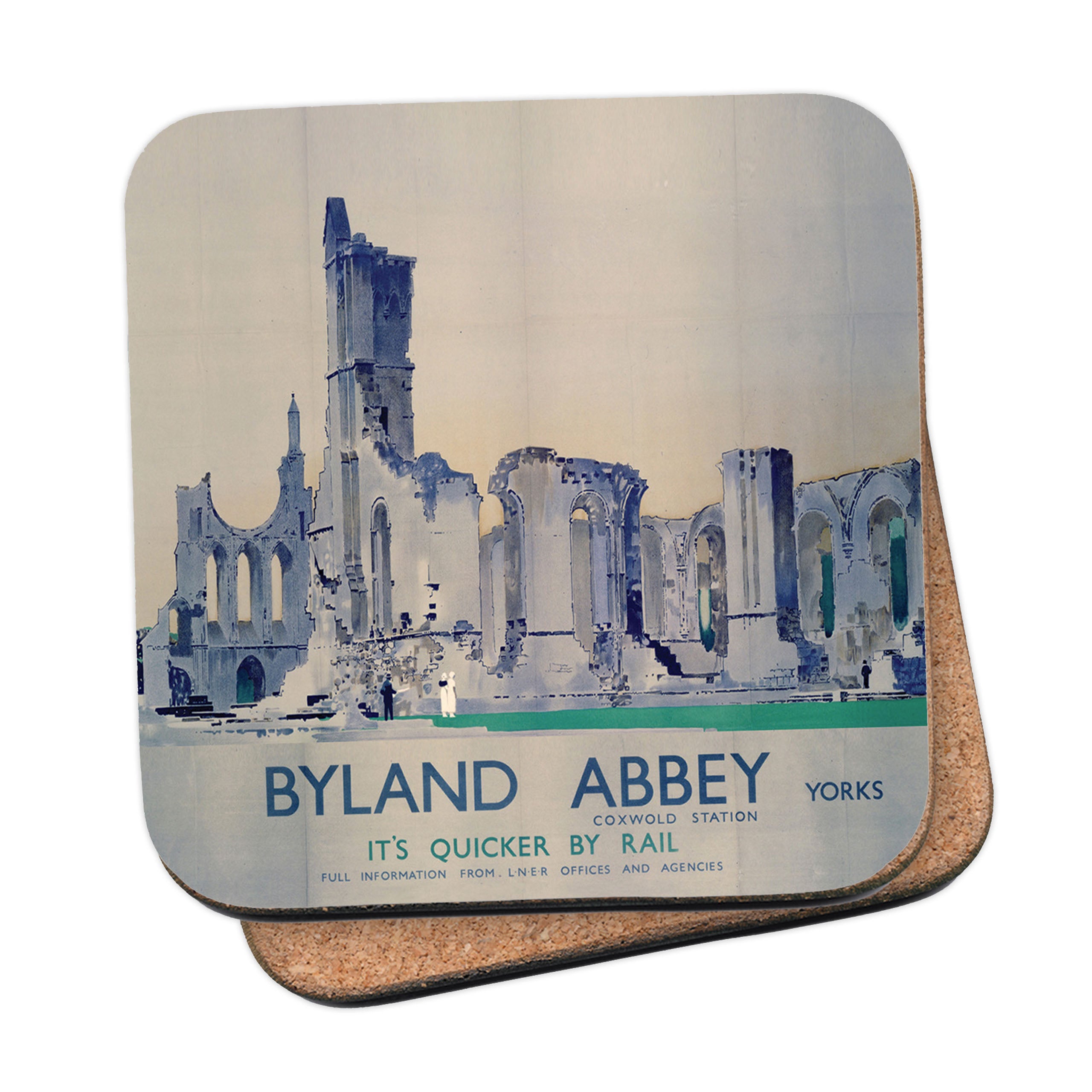 Byland Abbey Coxwold Station Yorkshire Coaster – Railway Posters