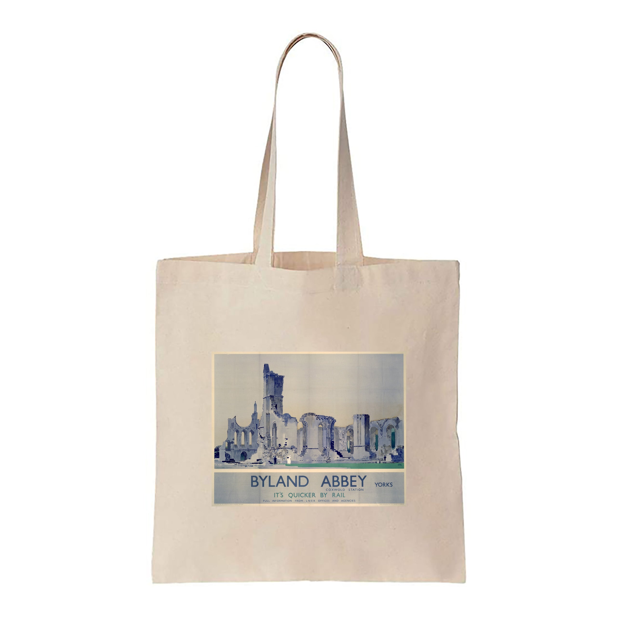 Byland Abbey Coxwold Station Yorkshire - Canvas Tote Bag – Railway Posters
