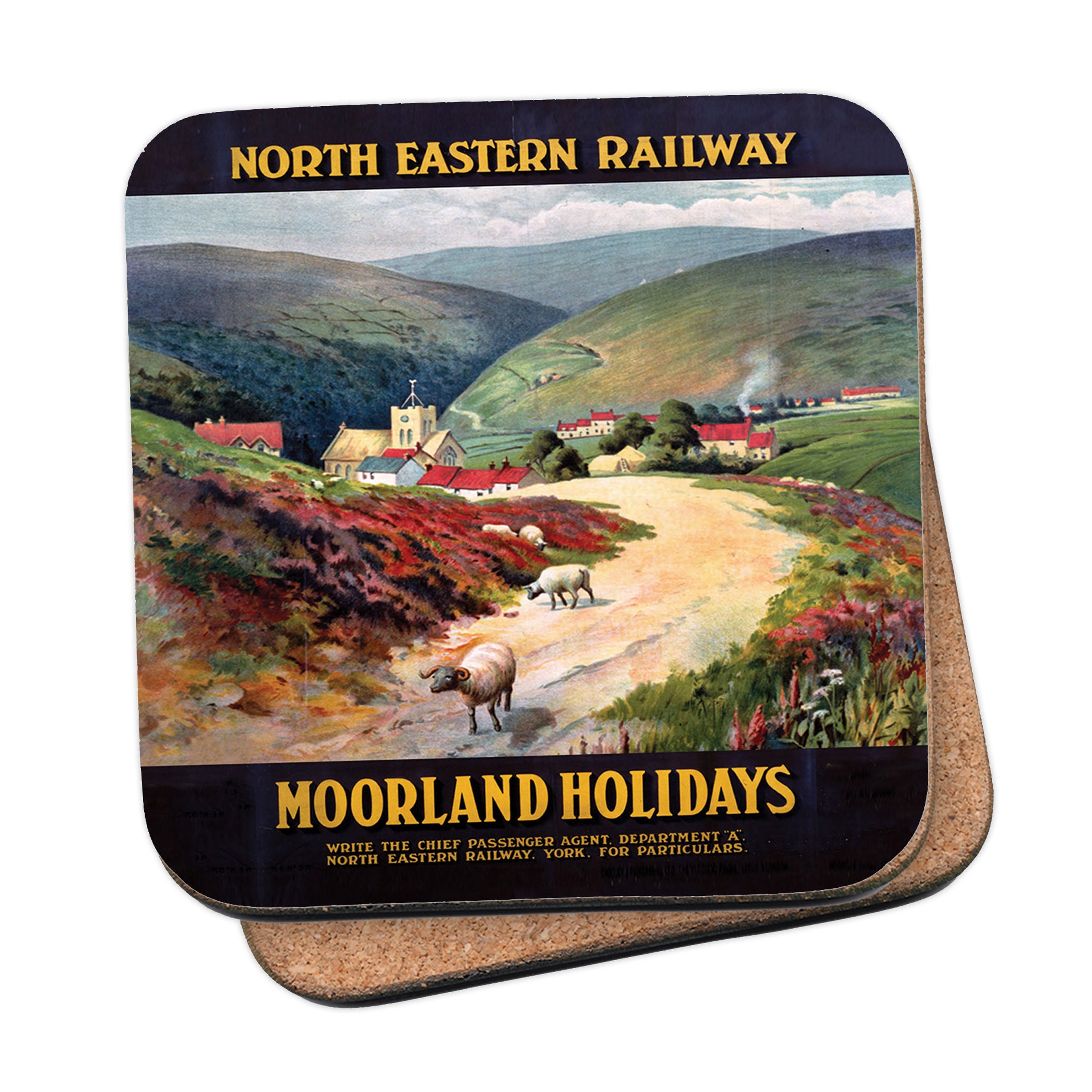 Moorland Holidays NER Coaster – Railway Posters
