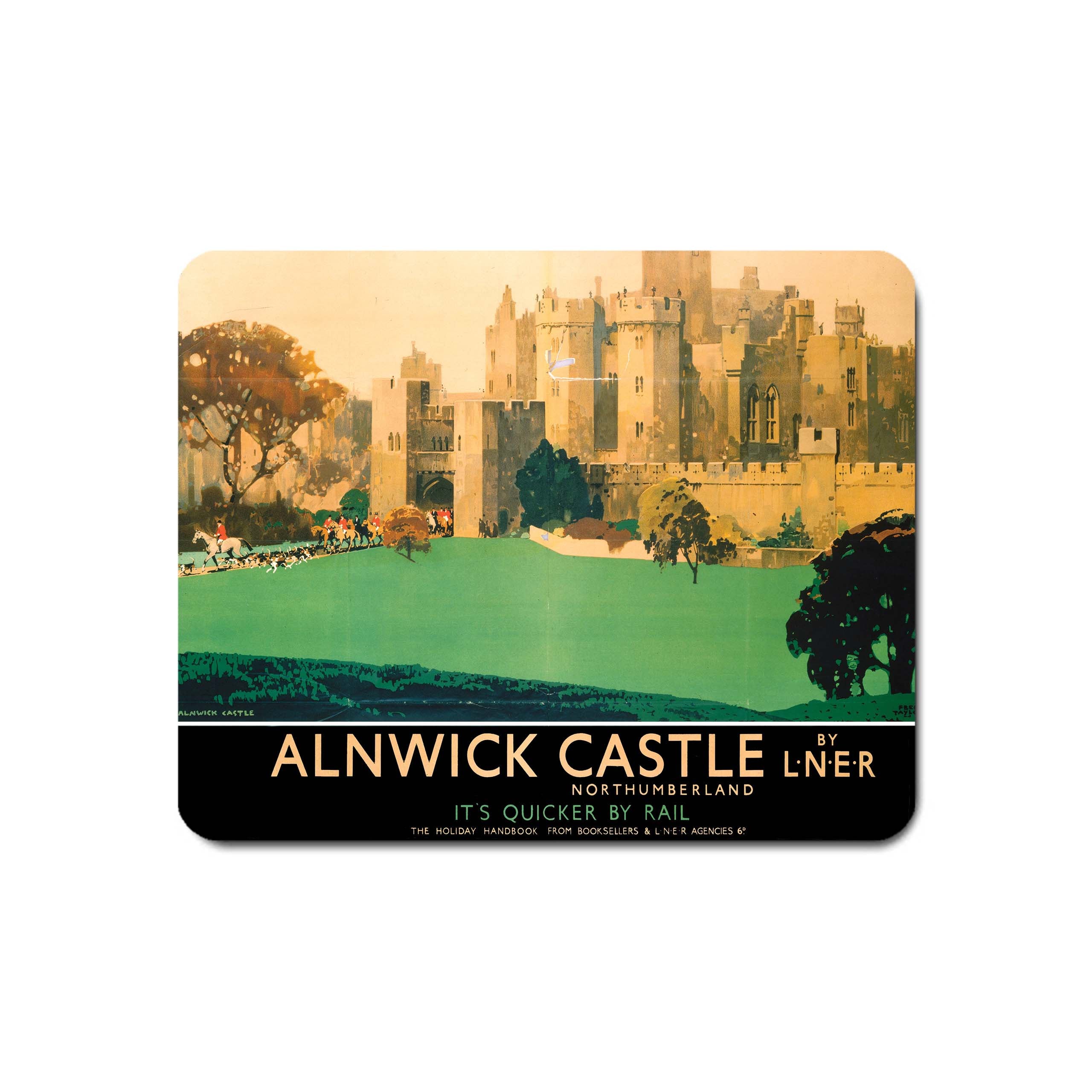Alnwick Castle Northumberland by LNER - Mouse Mat – Railway Posters