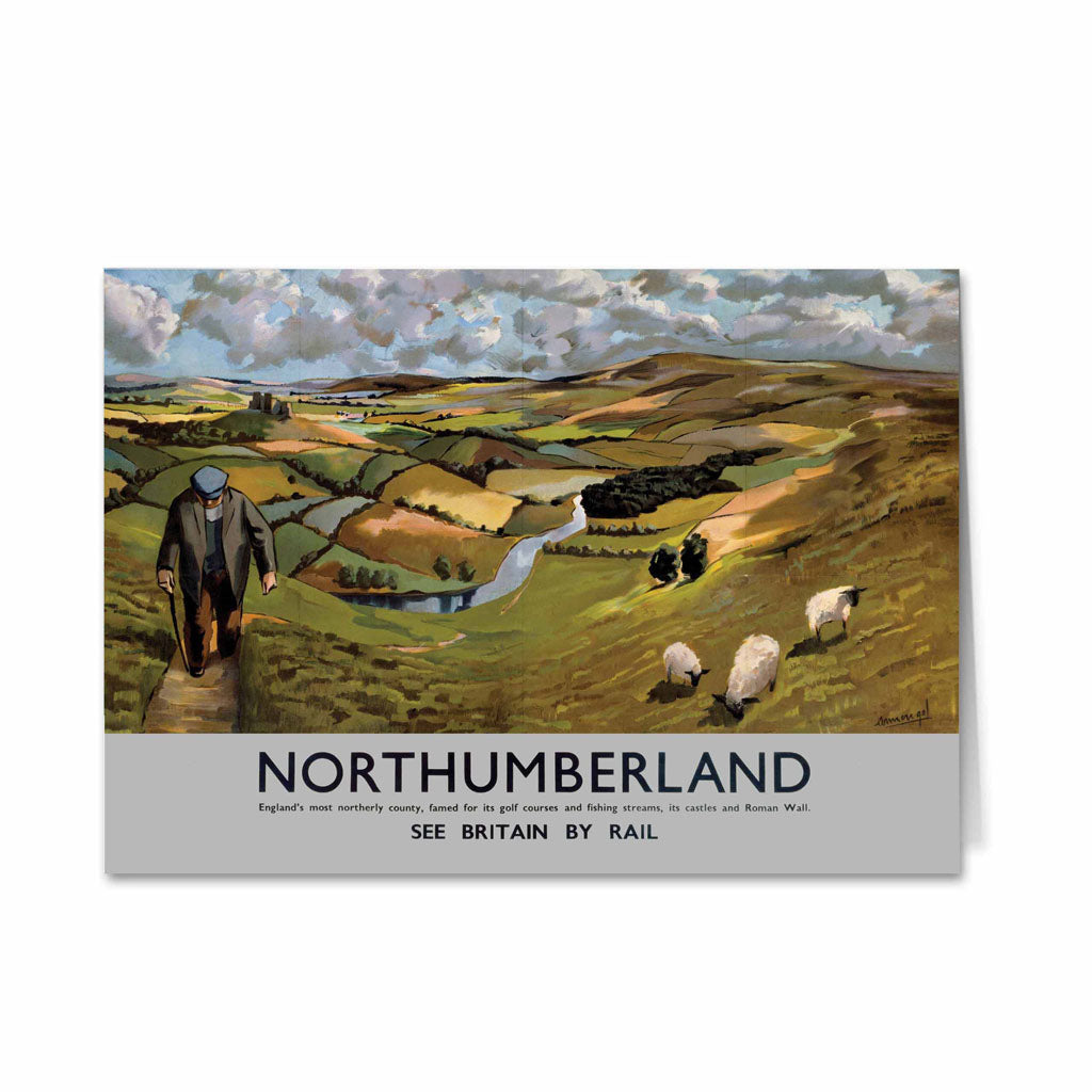 Northumberland, England's most northerly county Greeting Card – Railway ...