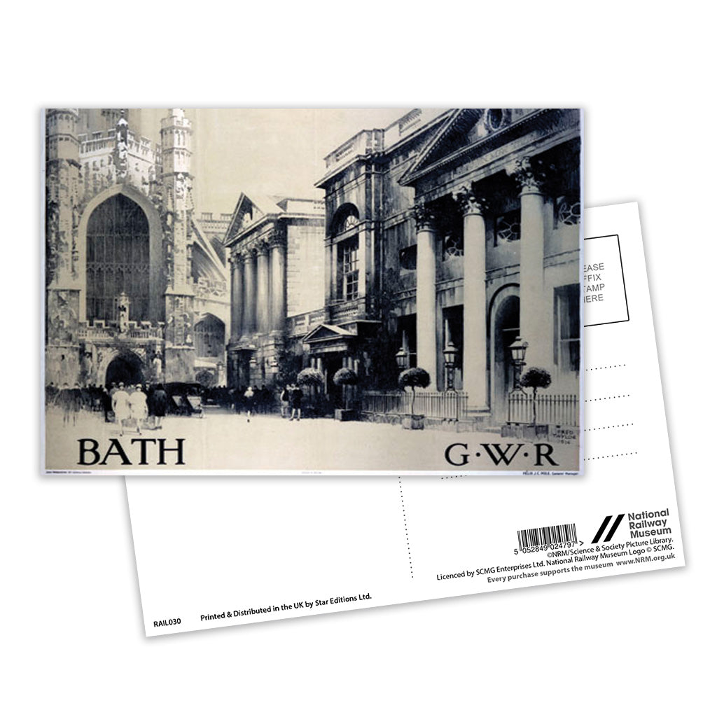 Bath, Historic GWR Postcard Pack of 8 – Railway Posters