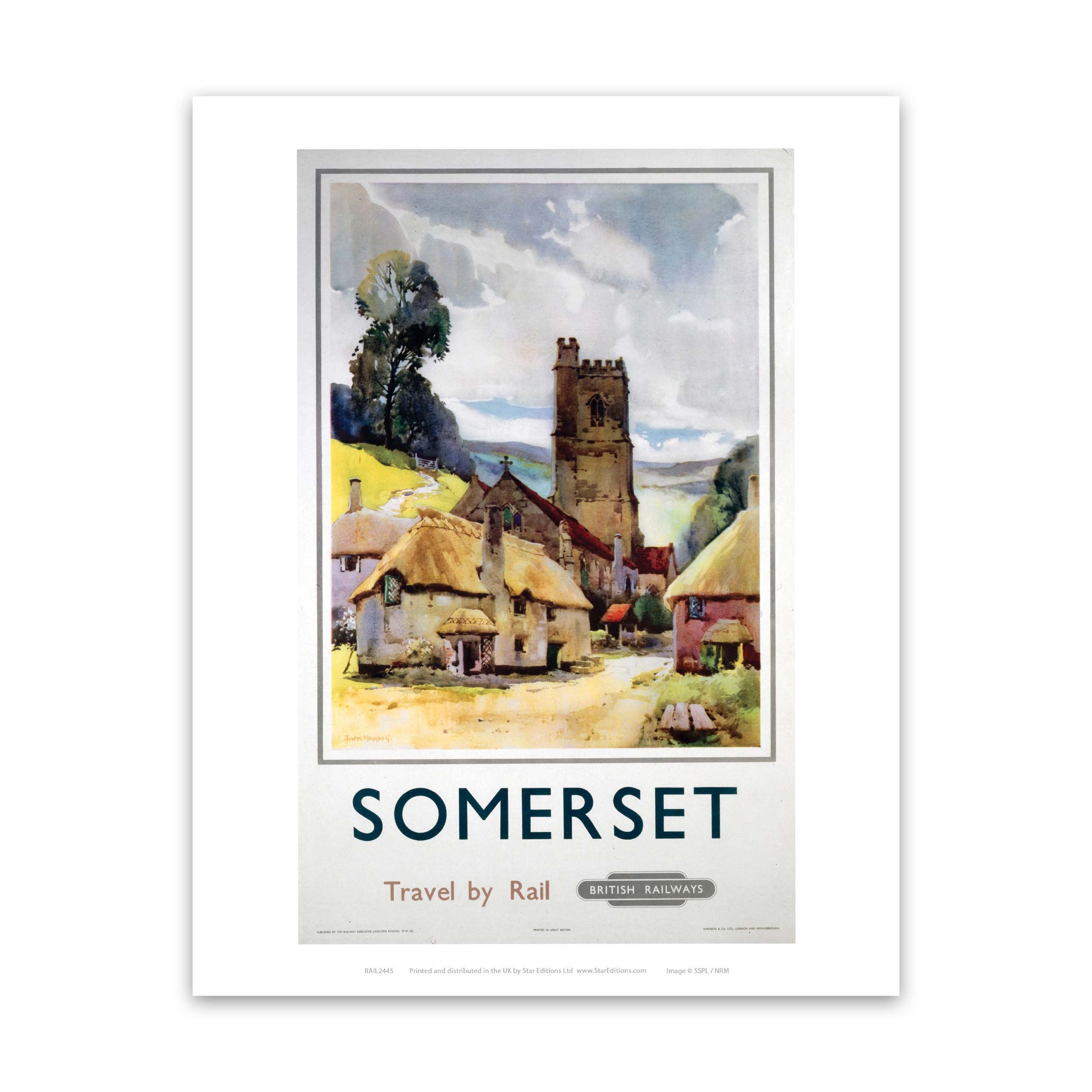 Somerset, Travel by Rail Art Print – Railway Posters