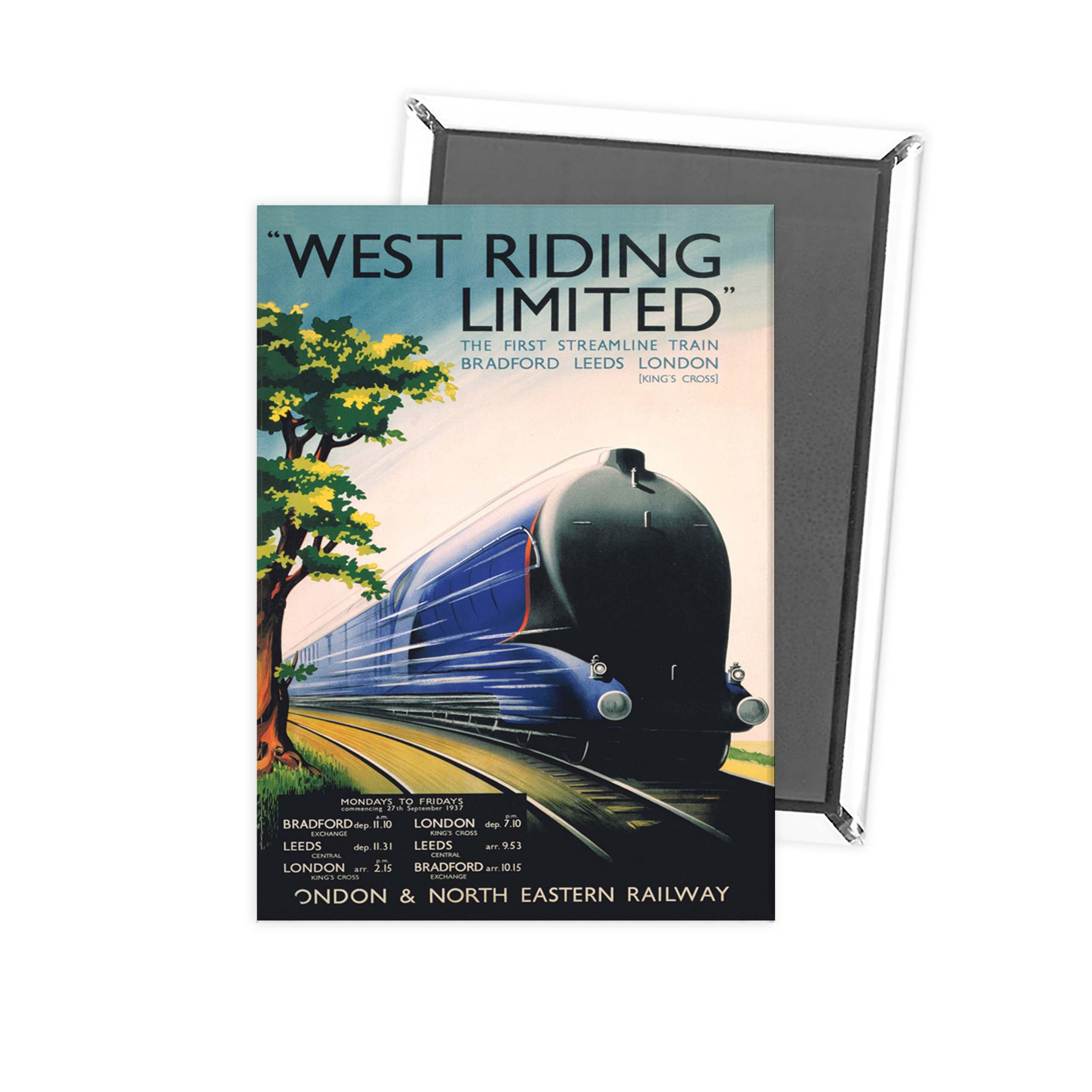 West Riding Limited - Leeds, Bradford, London Magnet – Railway Posters