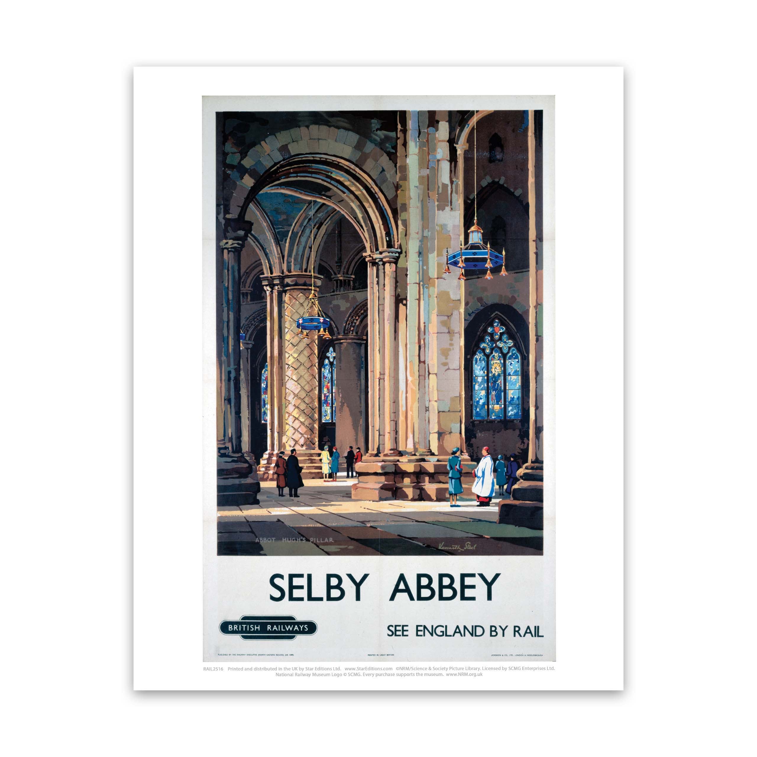 Selby Abbey, Abbot Hug's Pillar Art Print – Railway Posters
