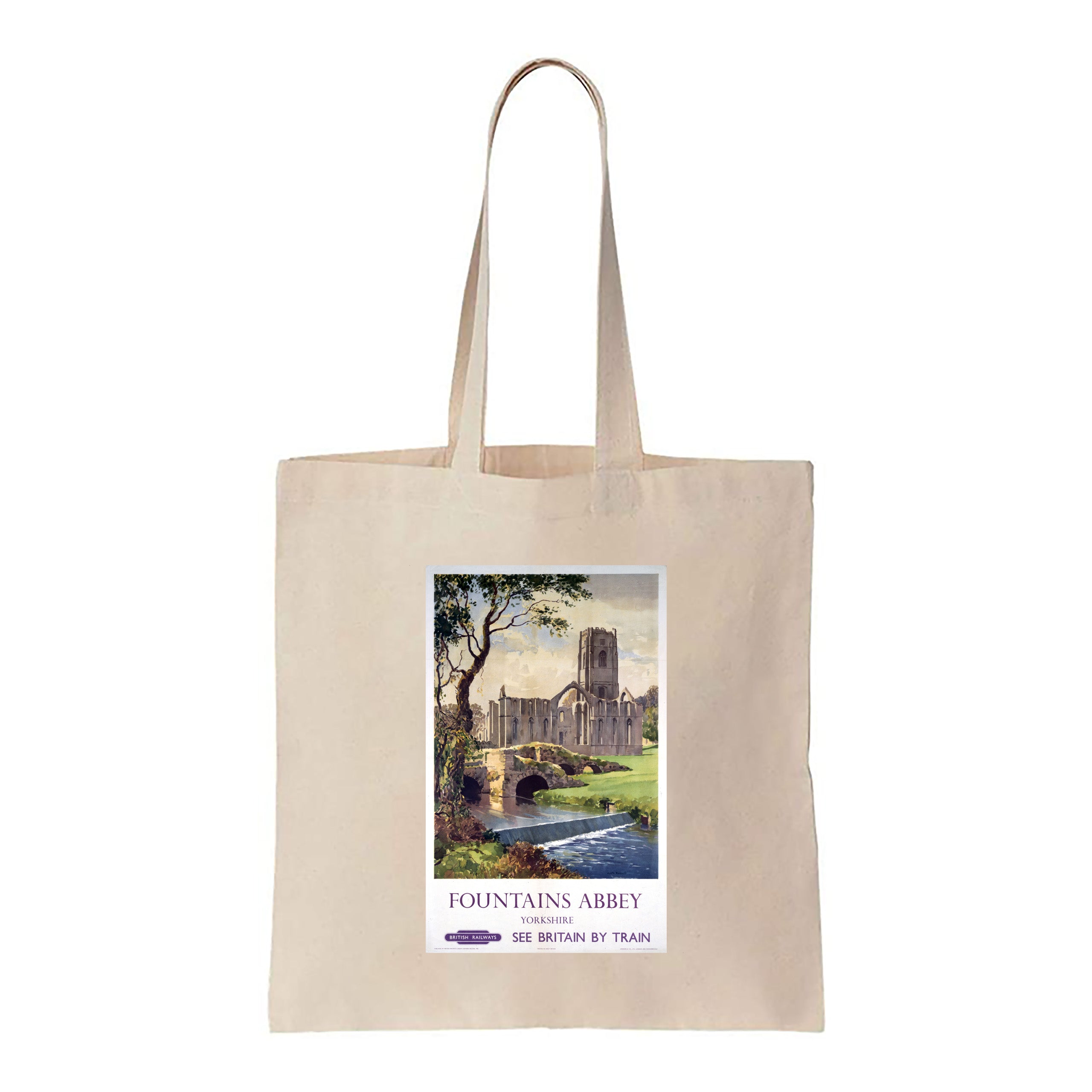 Fountains Abbey, Yorkshire - Canvas Tote Bag – Railway Posters