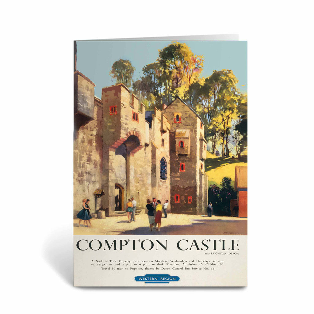 Compton Castle Greeting Card – Railway Posters