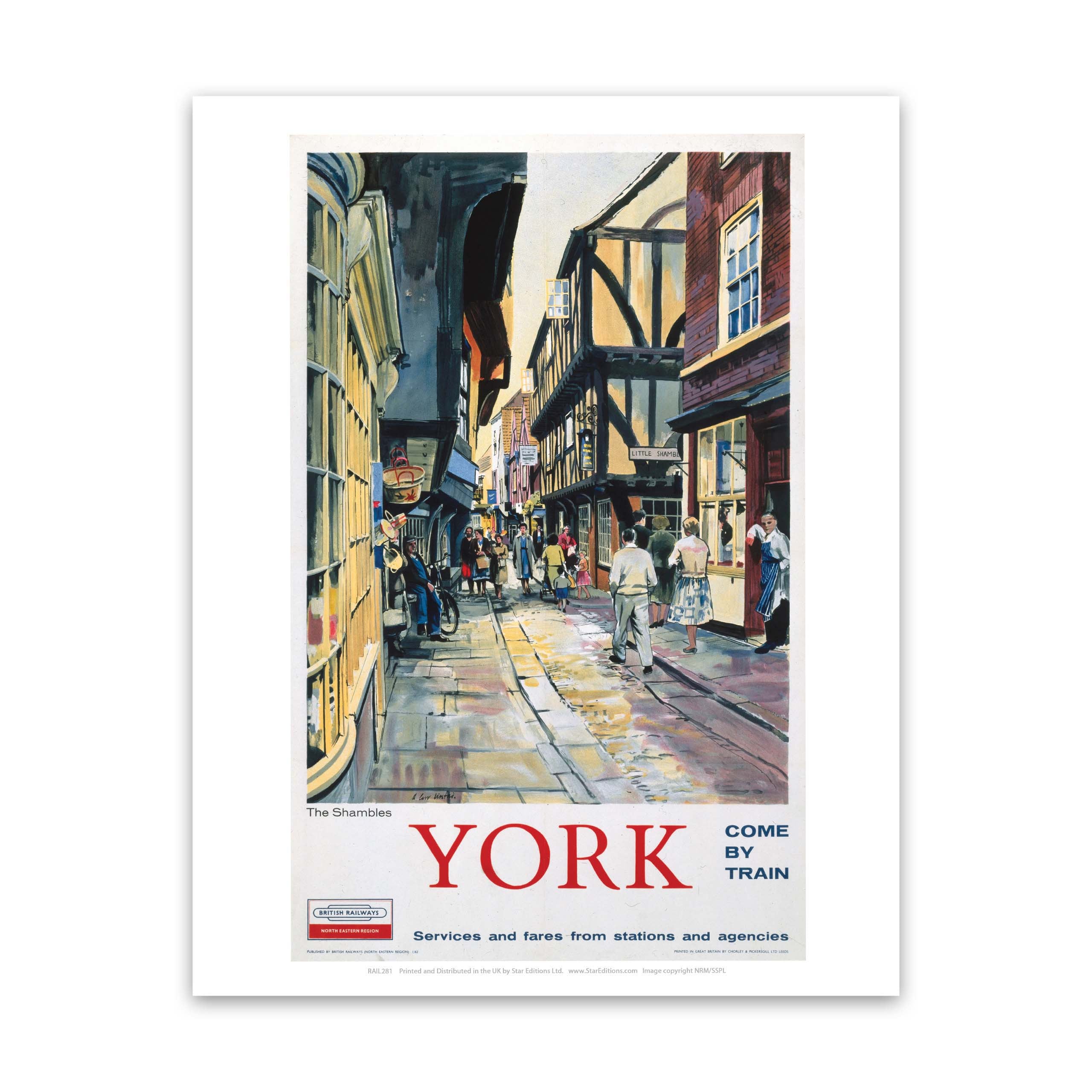 York, Come by Train Art Print – Railway Posters