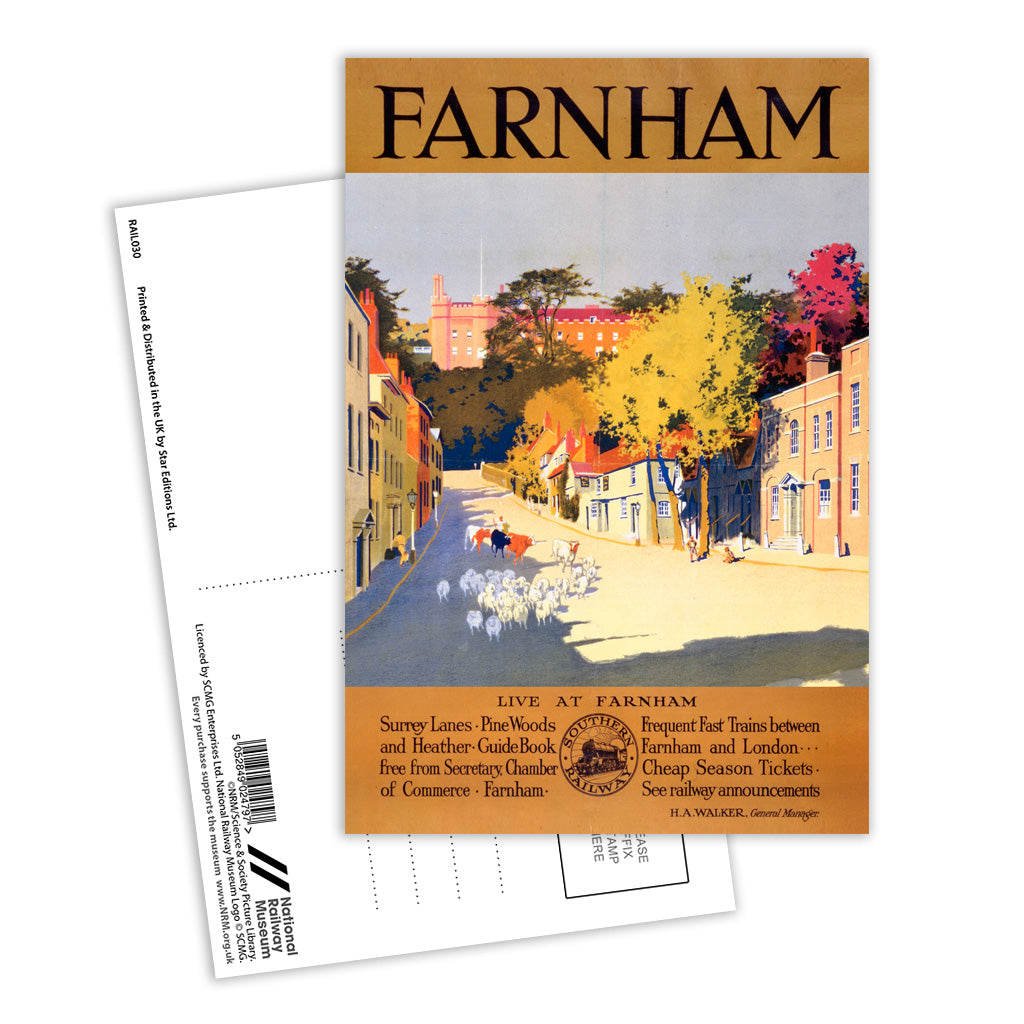 Live at Farnham Postcard Pack of 8 – Railway Posters