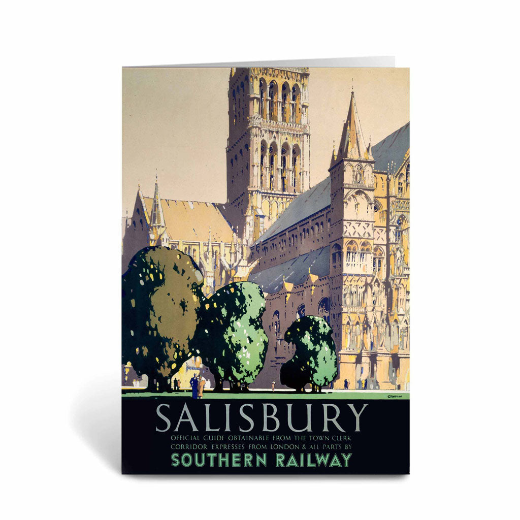 Salisbury Cathedral Greeting Card – Railway Posters