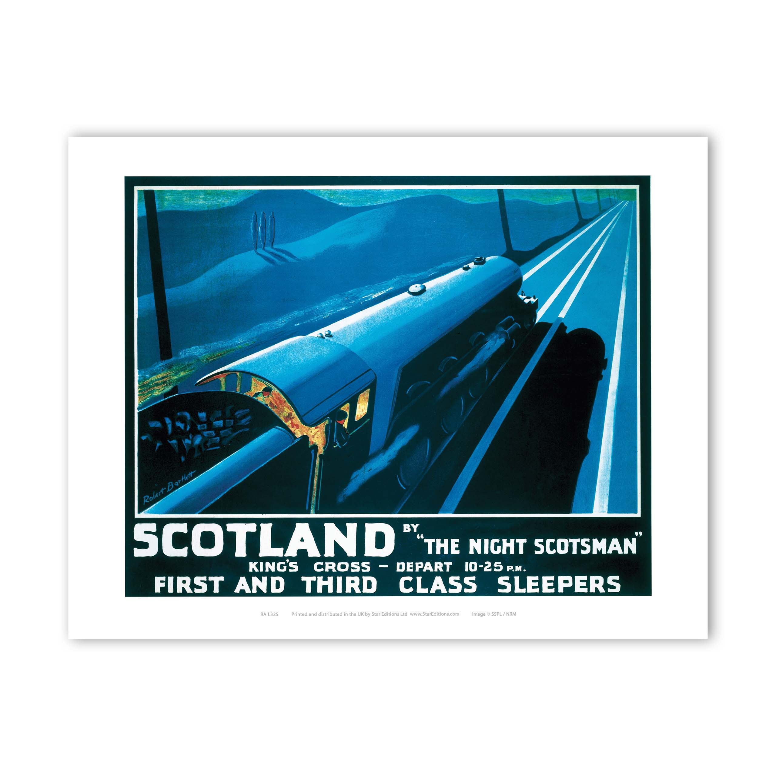 The Night Scotsman Art Print – Railway Posters