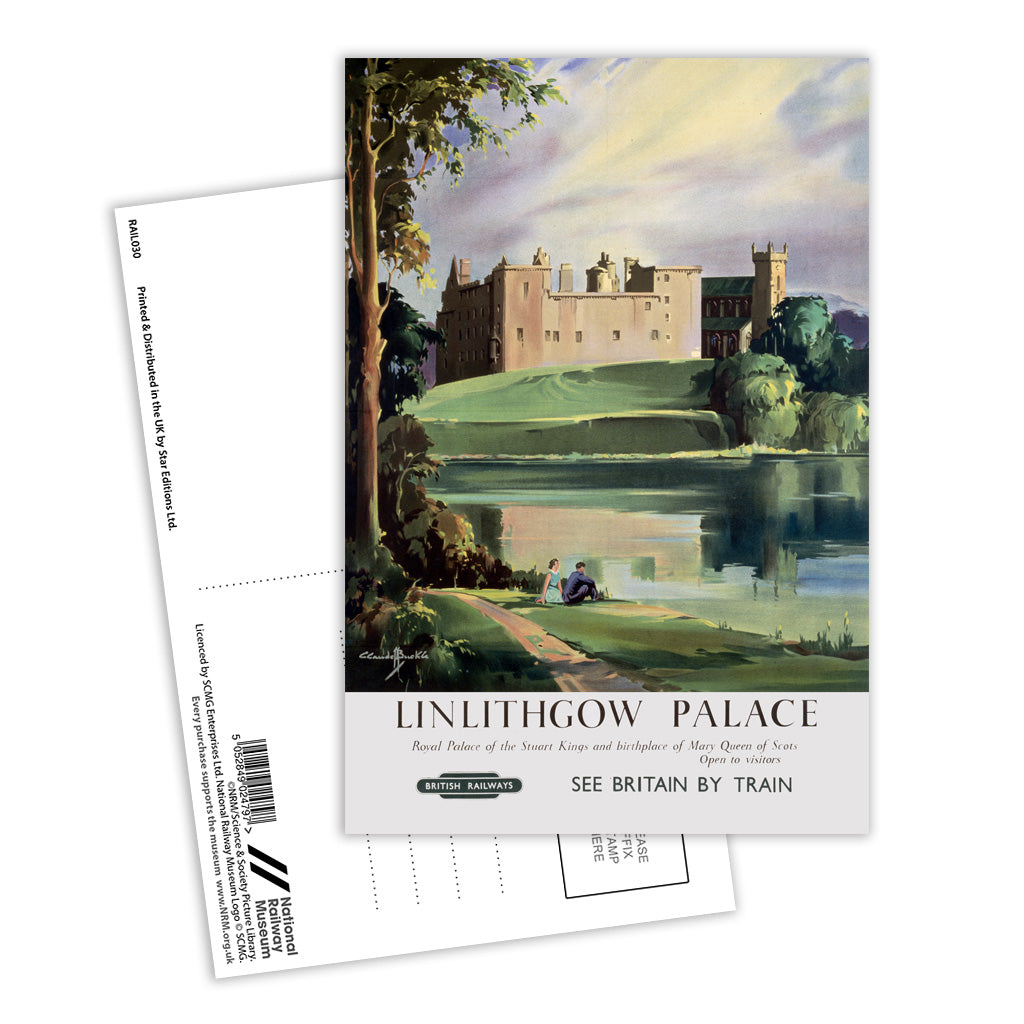 Linlithgow Palace Postcard Pack of 8 – Railway Posters