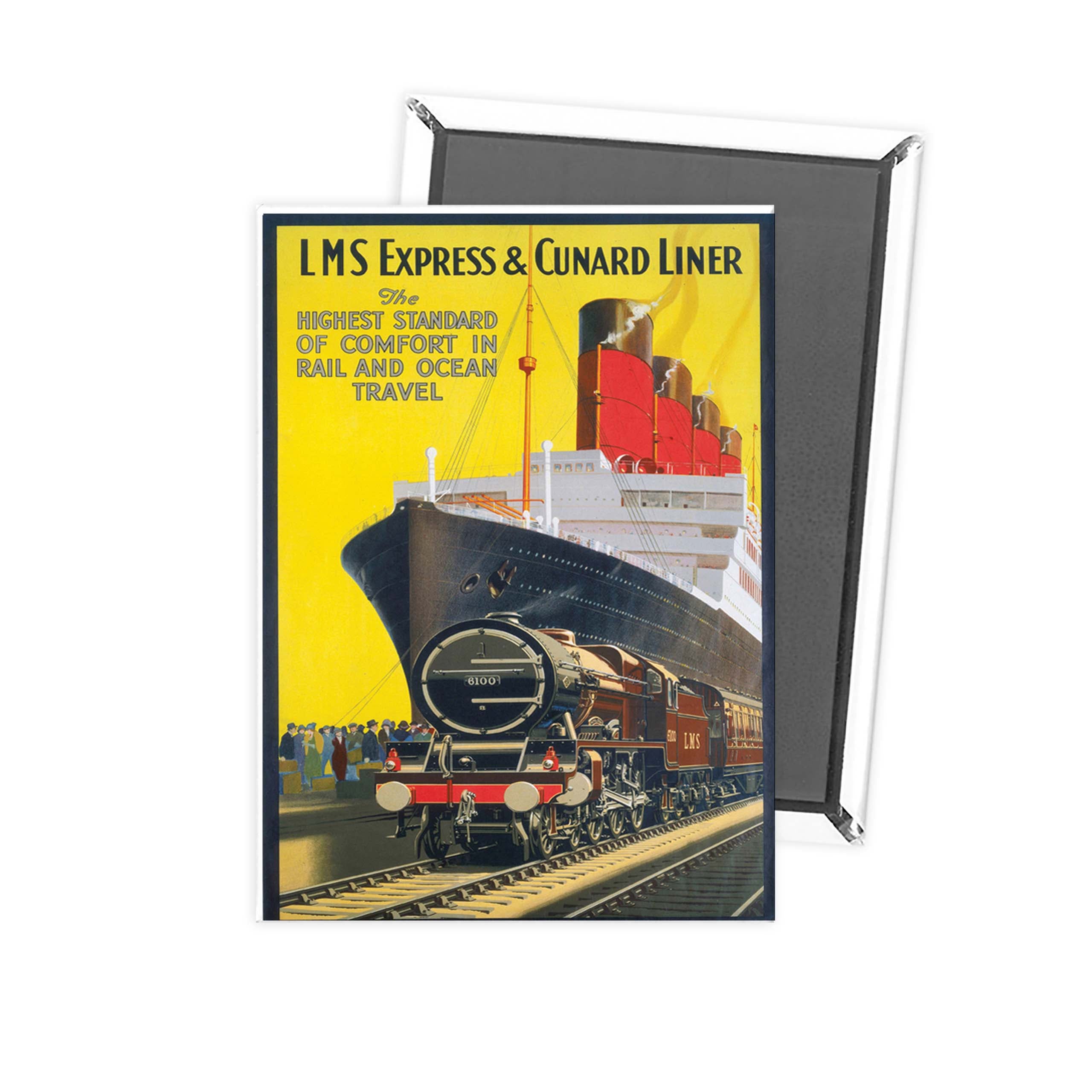 LMS Express and Cunard Liner Magnet – Railway Posters