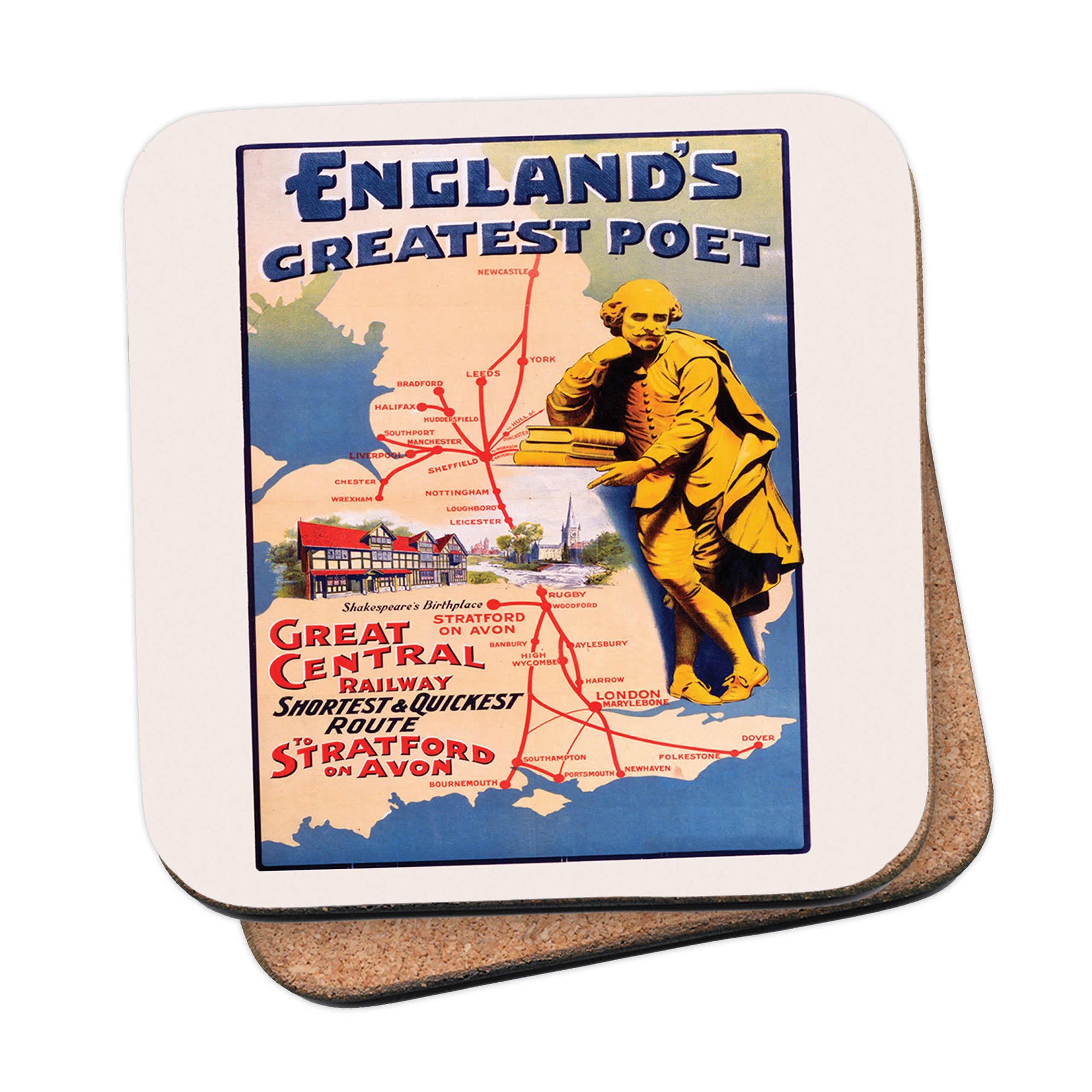 England's Greatest Poet - Shakespeare's Birthplace Coaster – Railway ...