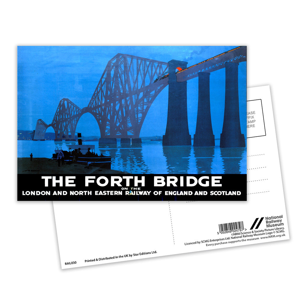 The forth bridge Postcard Pack of 8 – Railway Posters