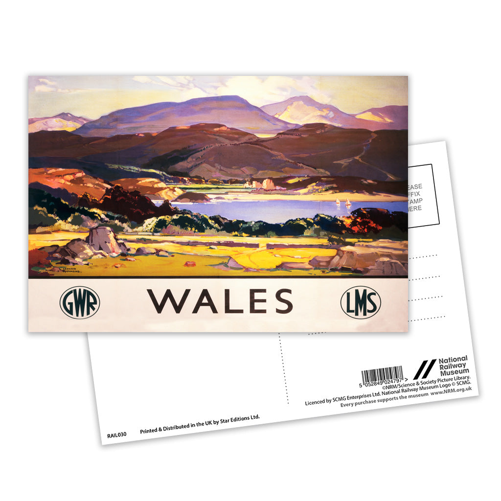 Wales Postcard Pack of 8 – Railway Posters