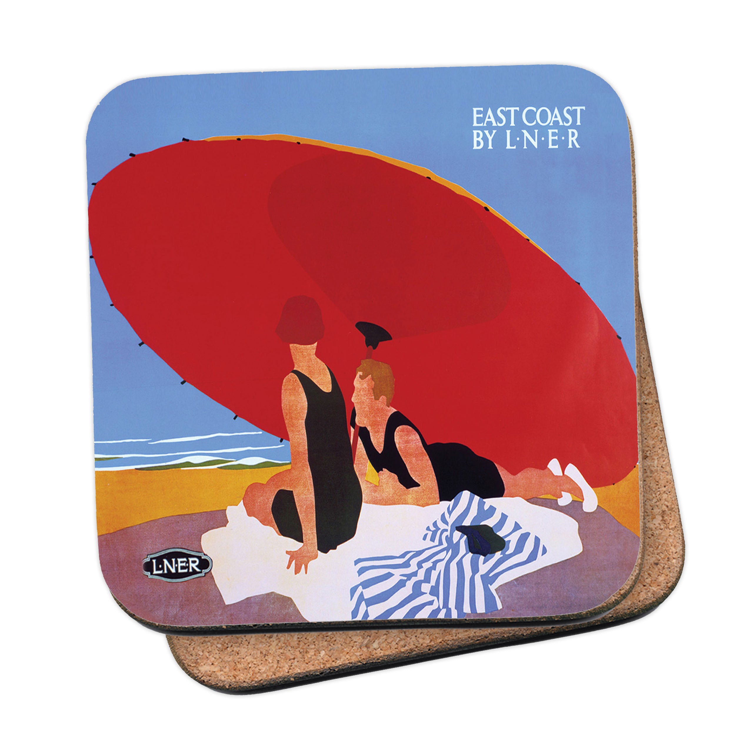 East Coast by LNER - Red Umbrella Coaster – Railway Posters