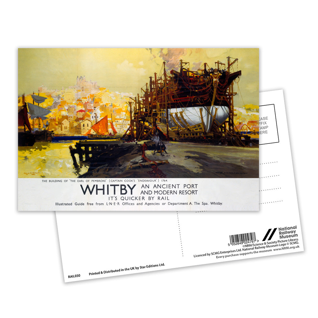 Whitby, Ancient Port and Modern Resort Postcard Pack of 8 – Railway Posters